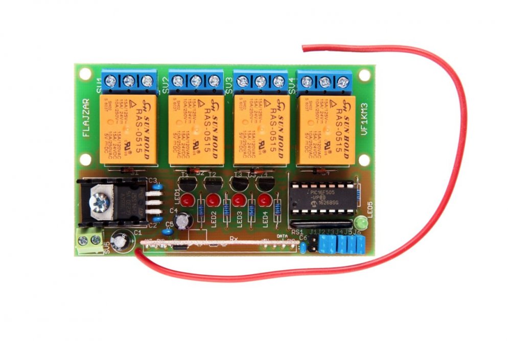 Receiver with 4 channel KEELOQ, kit :: FLAJZAR, s.r.o.